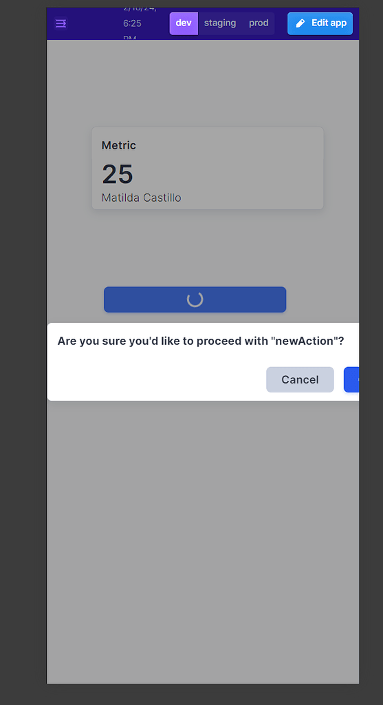 Show a confirmation alert before execution, does not fit on mobile device - Bug Reports 🐞 - UI ...